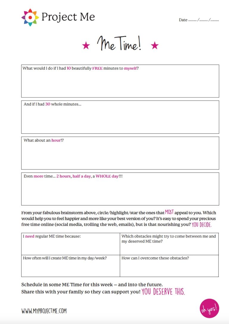 Action Sheets - Project Me