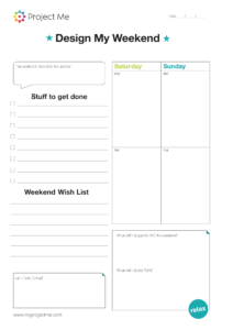 How to Design Your Weekend - Project Me
