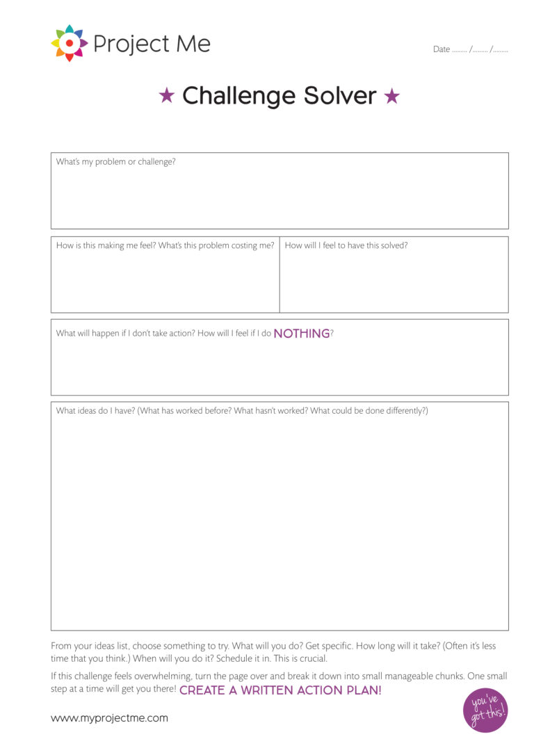 Action Sheets - Project Me