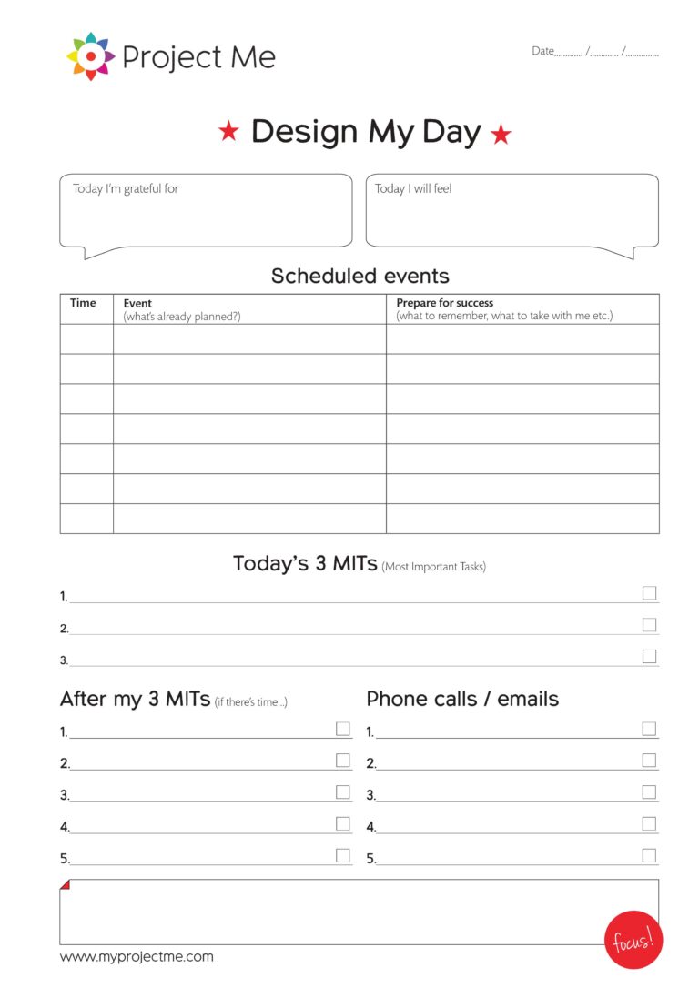Action Sheets - Project Me