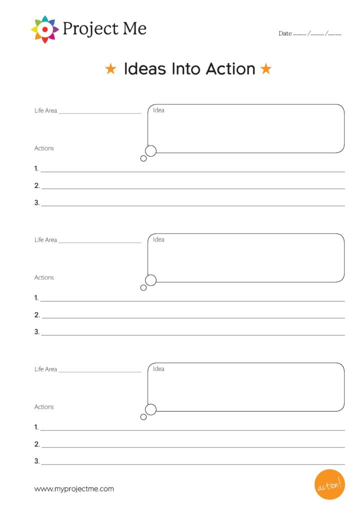 Action Sheets - Project Me